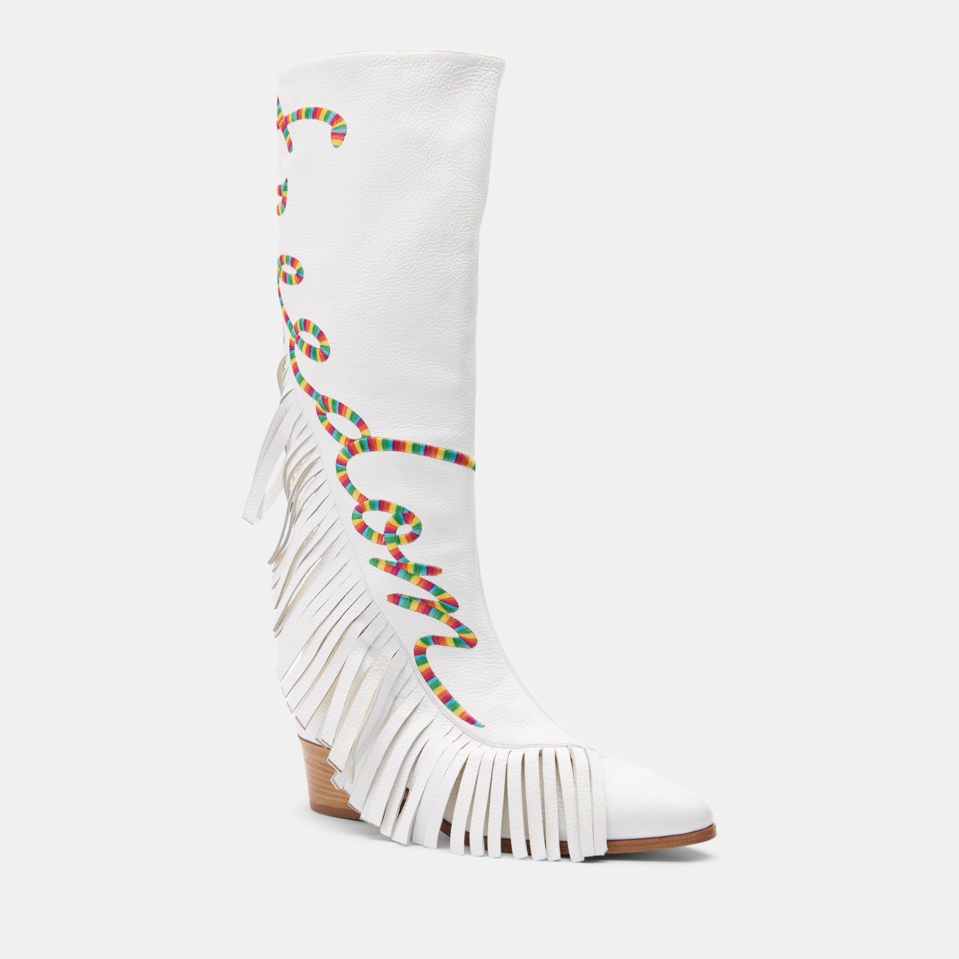 FREEDOM FIGHTER FRINGE BOOT - WHITE - MADE TO ORDER – Modern Vice
