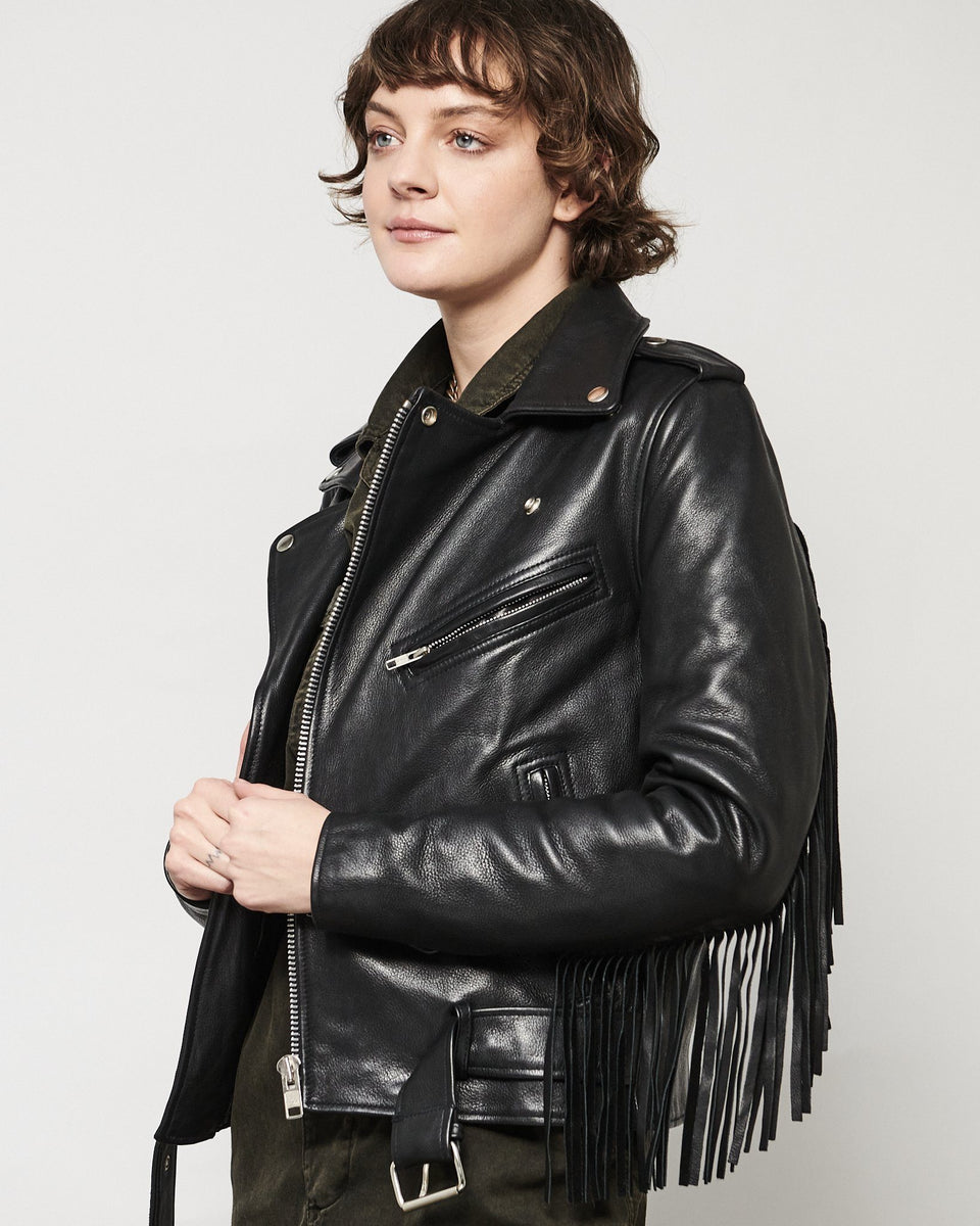 MODERN VICE FRINGE MOTO JACKET IN BLACK – Modern Vice