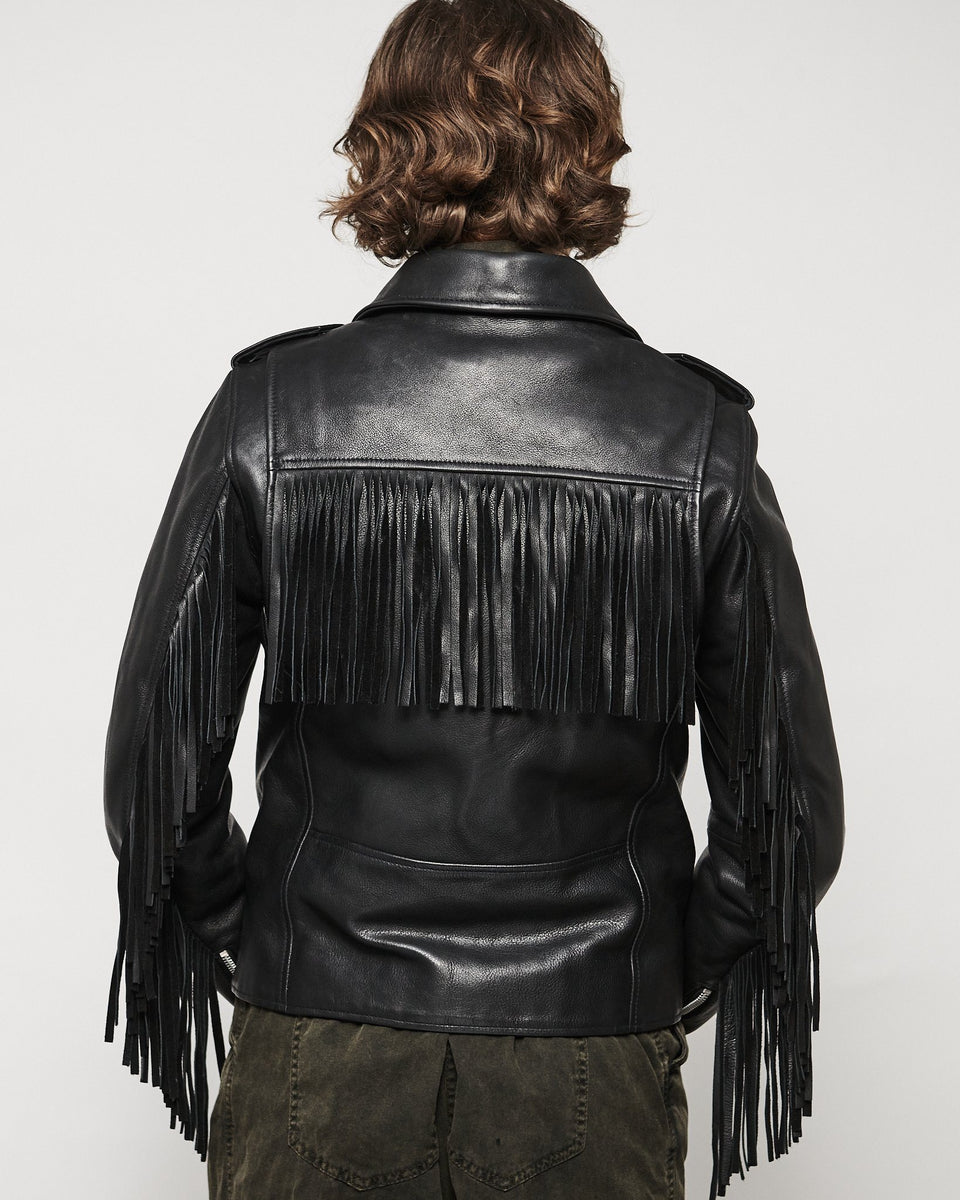 MODERN VICE FRINGE MOTO JACKET IN BLACK – Modern Vice